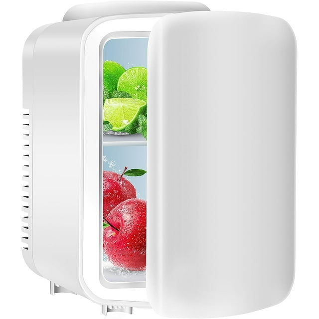 Simple Deluxe Mini Fridge, 4L/6 Can Portable Cooler & Warmer Freon-Free ...