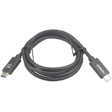 DURACELL - 1m Type C to Type C Sync and Charge USB Lead, Black ...