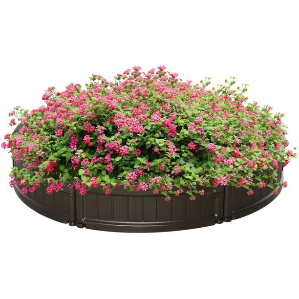 Round Outdoor DIY Raised Garden Bed for Veggies Planter Cultivation ...