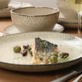 Gibson Elite Jasper 16 Piece Plates and Bowls Reactive Glaze Dishes ...