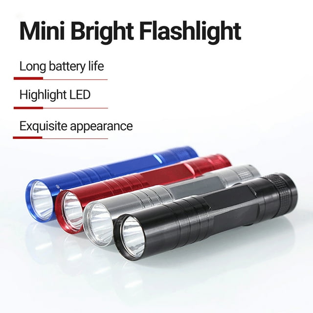 Dengjunhu 4Pcs Flashlights LED Mini Aluminum Flashlight AA Batteries ...