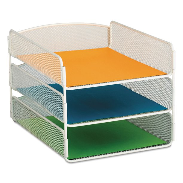 Safco Products Onyx Desk Tray, 3 Sections, Letter Size Files, 9.25" X ...