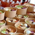 15 Pack Paper Bowls with Lids, Takeaway Kraft Brown Container, Party ...