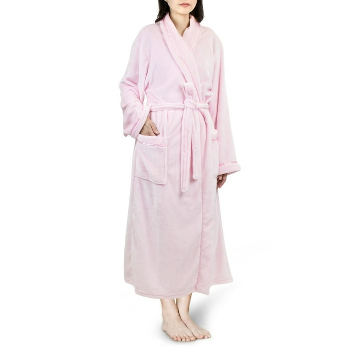 Pavilia Plush Robe For Women Pink Fluffy Soft Bathrobe Lightweight
