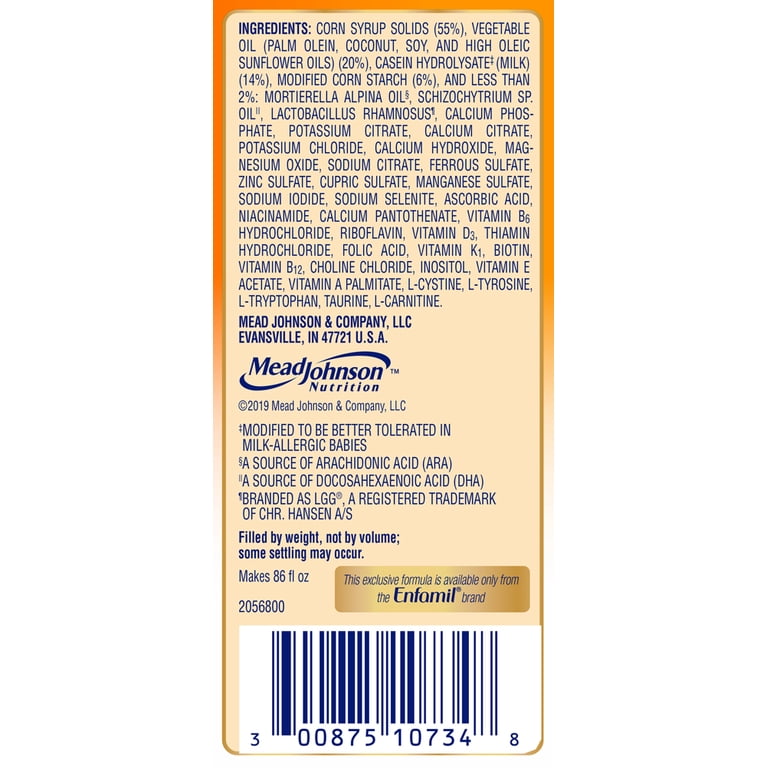 Enfamil Nutramigen Infant Formula, Hypoallergenic And