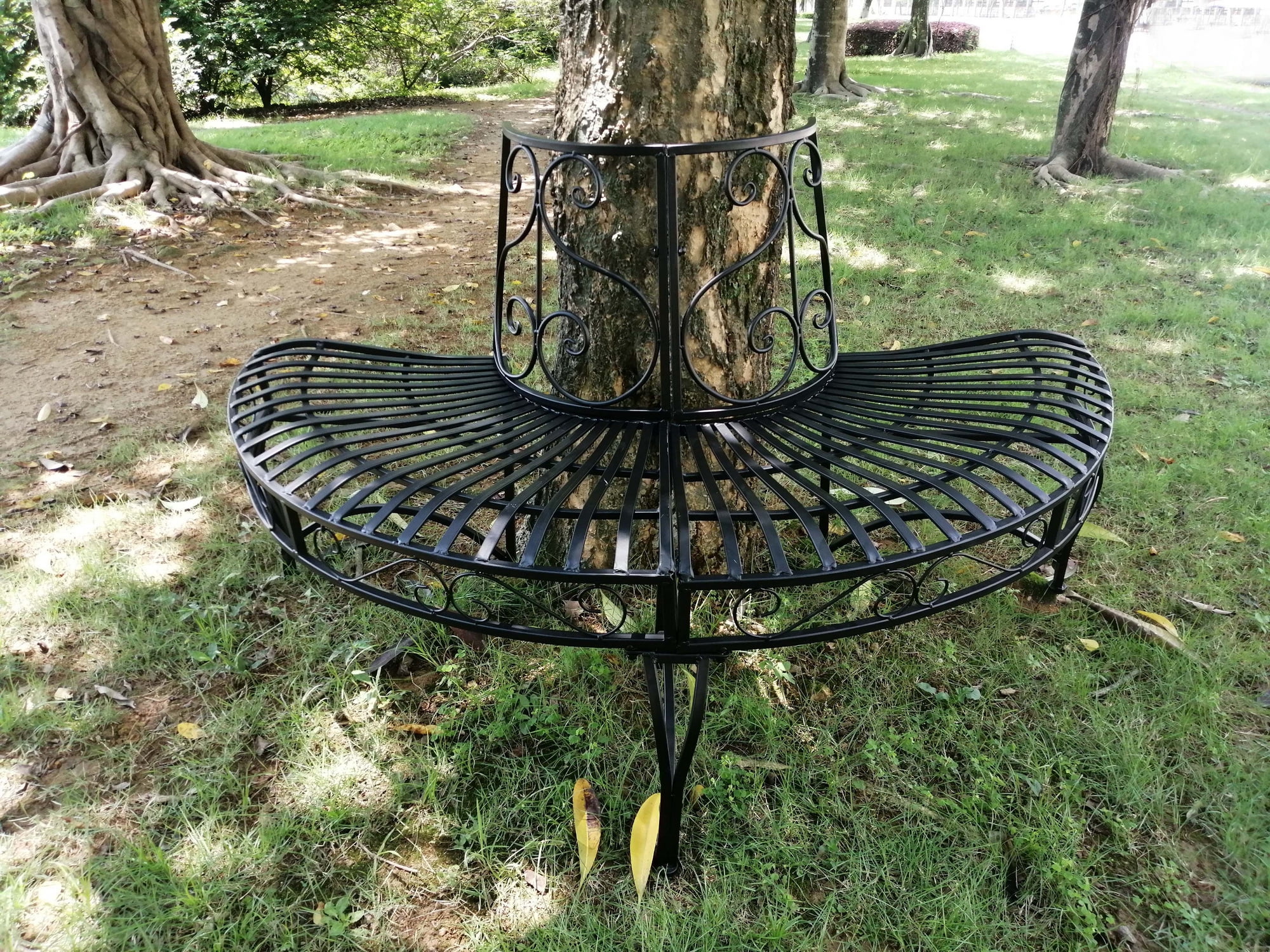 BLACK SEMI-CIRCLE TREE-WRAP BENCH - Walmart.ca