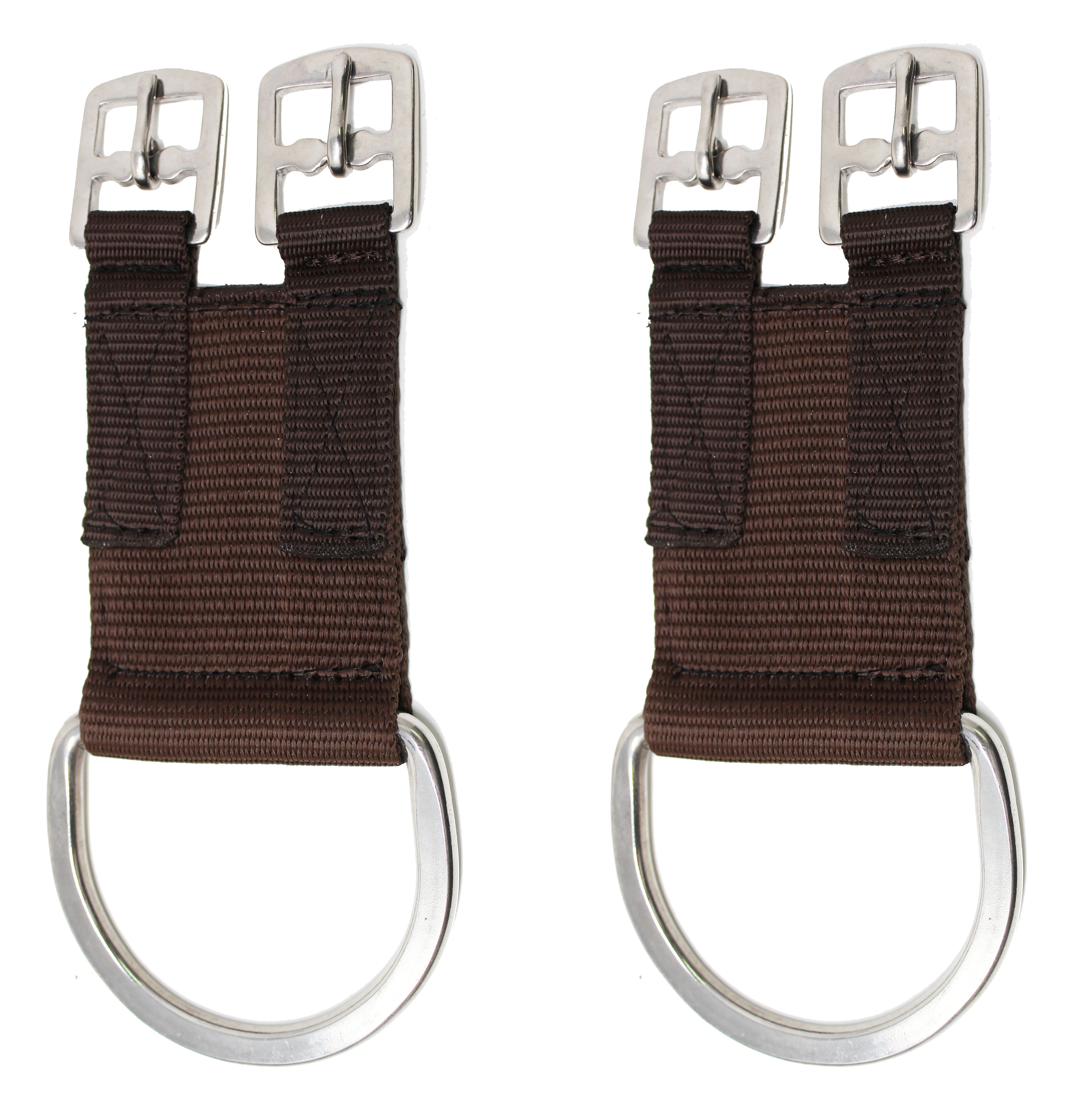Horse Set of 2 Brown Nylon Western English Dual Buckle Girth Converter ...