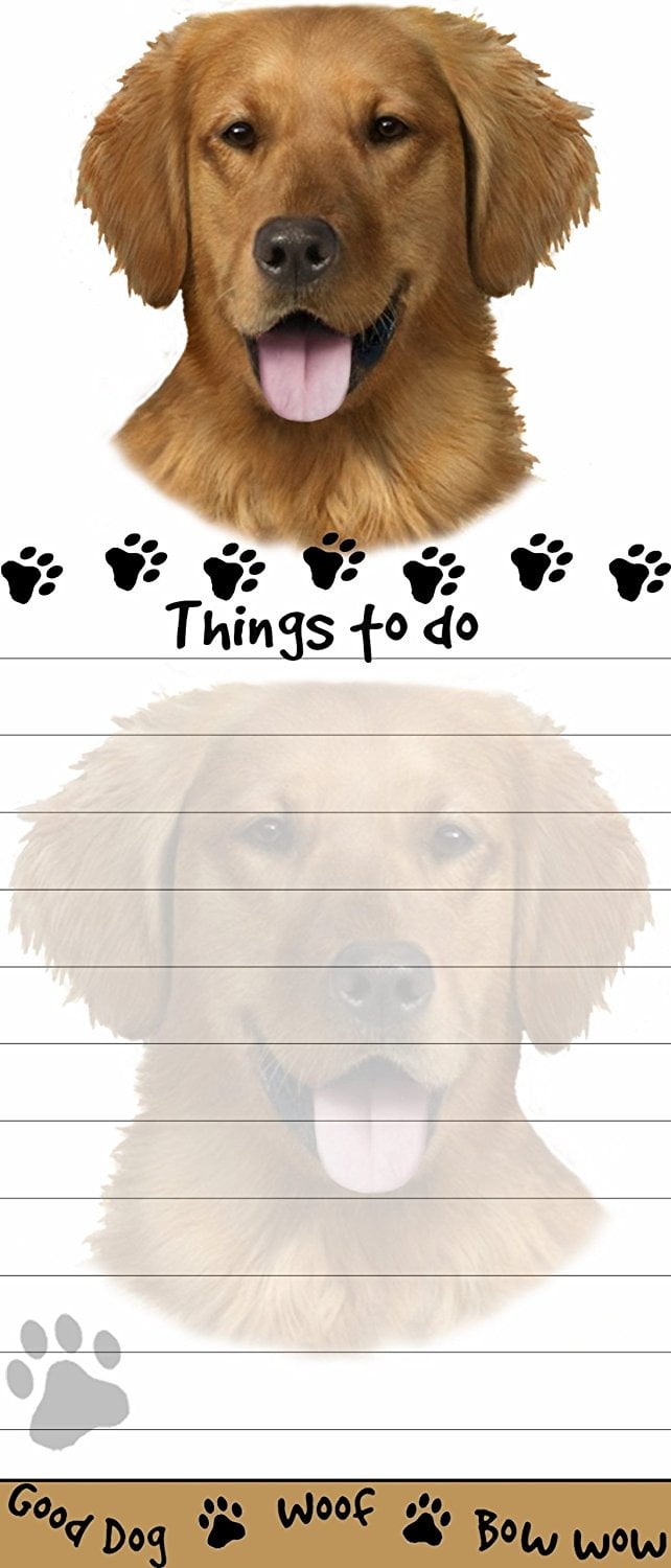 Golden Retriever Magnetic Sticky Note Pad - Walmart.com
