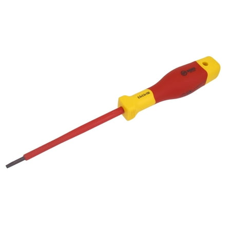 BOOHER Authorized 1000V 3mm Tip Width VDE Insulated Slotted Screwdriver ...