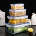 GILIGEGE Pack Of 4 Refrigerator Organizer With Lids Clear Food Storage ...