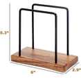 Acacia Wood Napkins Holder with Metal Wire, Standing Napkin Holder for ...