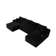 133" Cloud Sectional Sofa Couch with U-Shape Chaise and Side Pockets ...