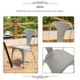 Merax Tolix High Back Chic Stackable Metal Dining Chairs, Set of 2 ...