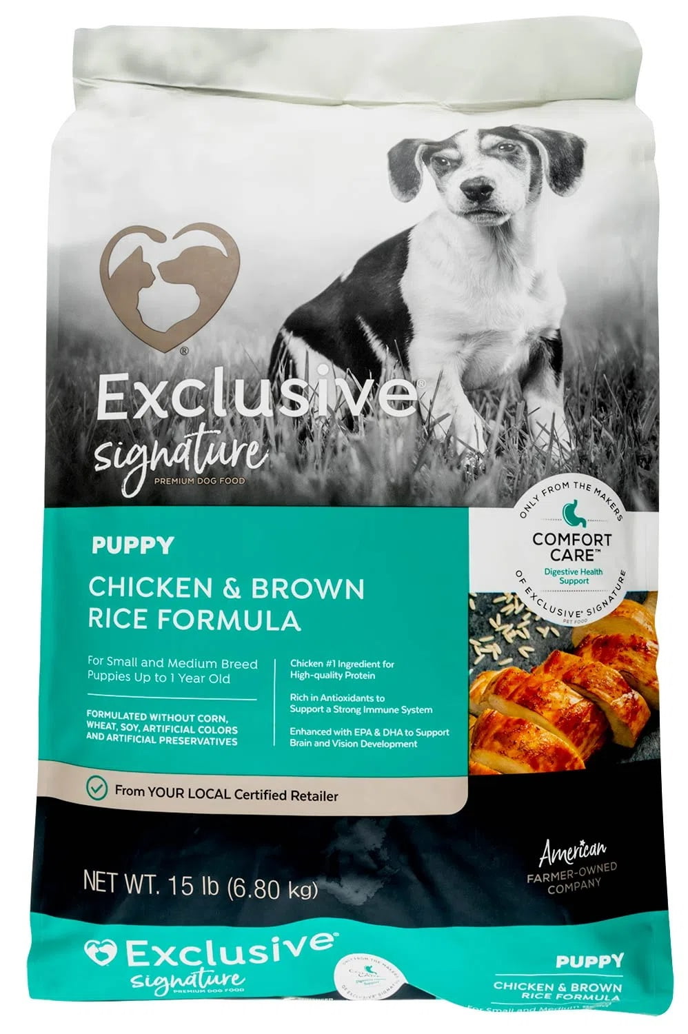 Purina Exclusive Signature Puppy Chicken & Brown Rice Comfort Care ...