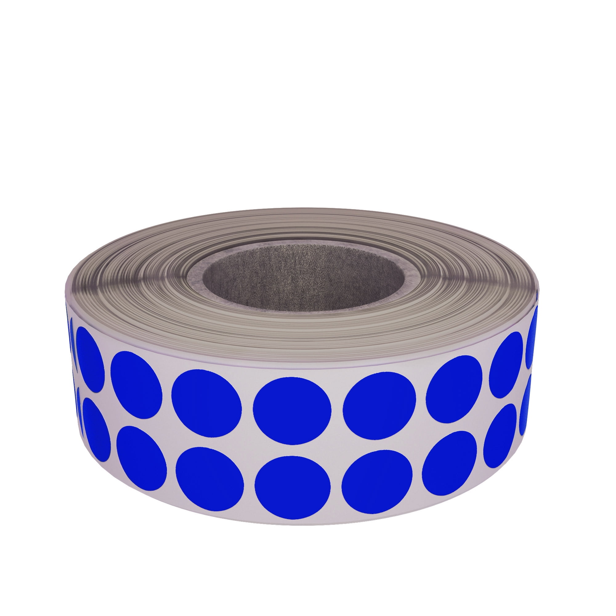 Colored labels on cores , Blue sticker dot roll- Permanent Adhesive, in ...
