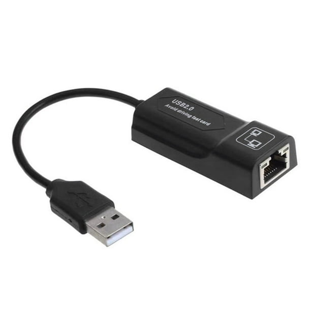 MesaSe USB 2.0 to RJ45 External Adapter Male to Female Ethernet Network ...