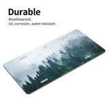 Misty Foggy Fir Forest Mountain License Plate Personalized License ...