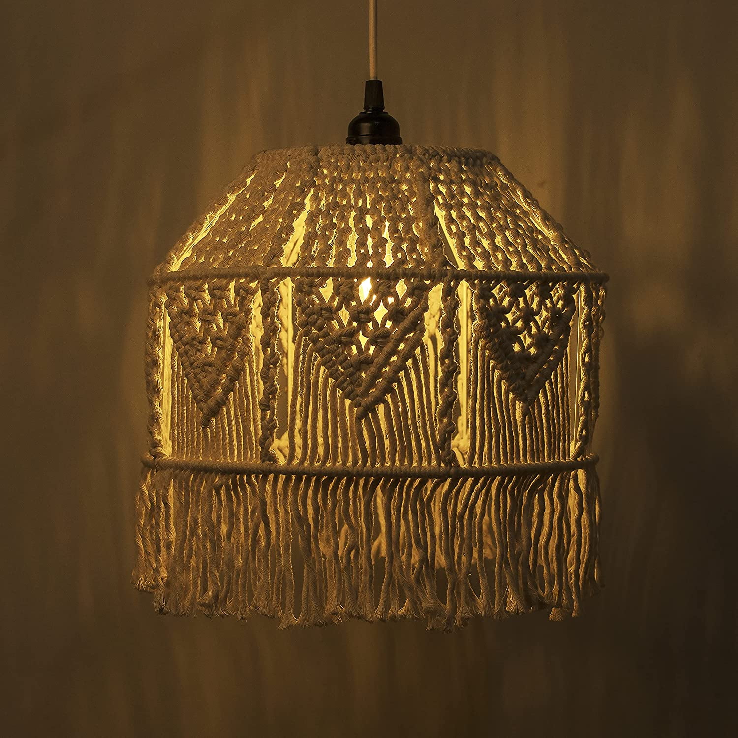 FineArt Hand Woven Pendant Light Boho Hanging Lamp, Handmade Ceiling ...