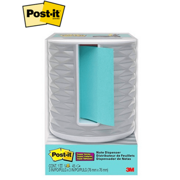 Post-it Note Dispenser and Pencil Cup For 3" x 3" Pop-Up Notes, White ...