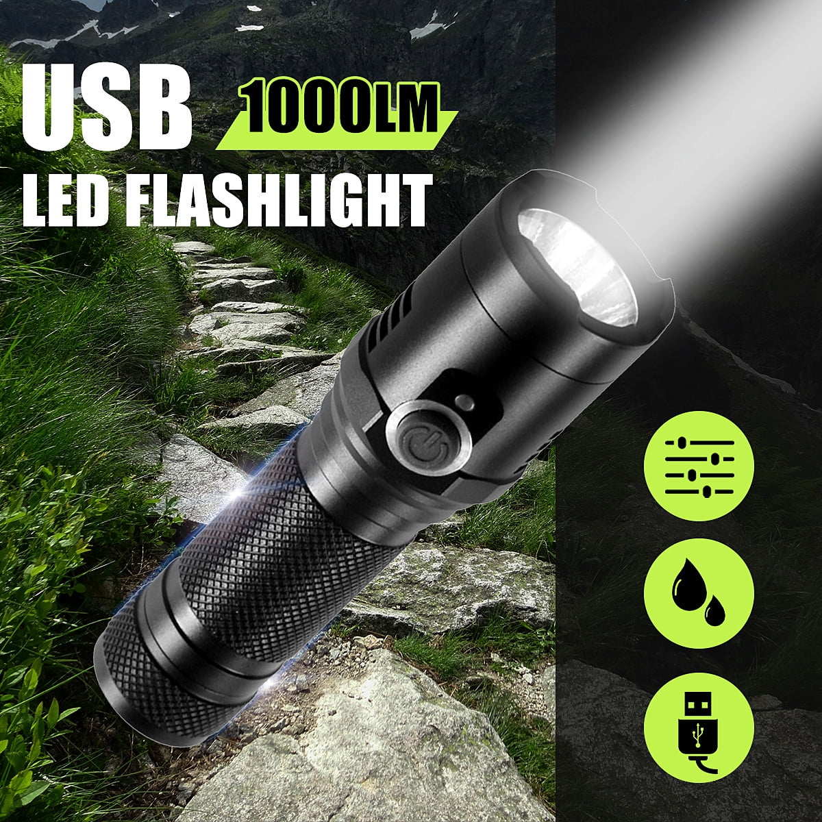 4 Modes 1000LM T6061 Aluminum Alloy Magnetic Tail IPX6 Waterproof LED ...