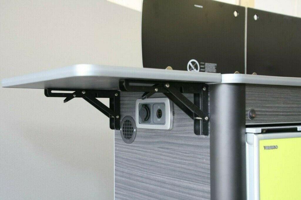 Buy 2 x Steel Campervan RV Shelf Support Bracket Foldable Shelf Bracket ...