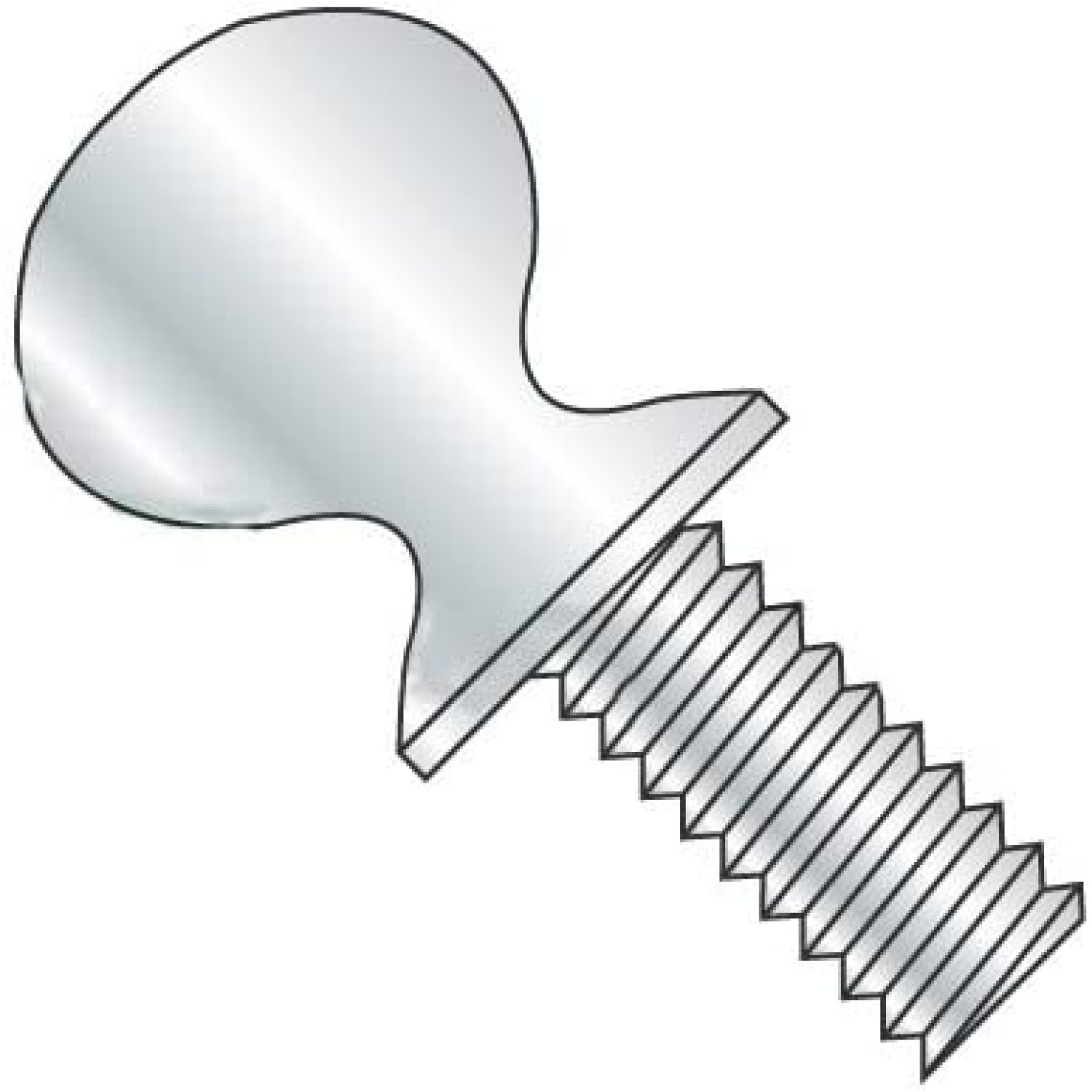  10 24 X 1 2 Thumb Screws Type A With Shoulder Steel Zinc Plating