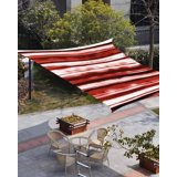 Sun Shade Sail 8x10Ft Red Ombre Modern Watercolor Abstract Stripe Uv ...
