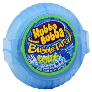 Hubba Bubba Bubble Tape Sour Blue Raspberry (12ct) - Walmart.com