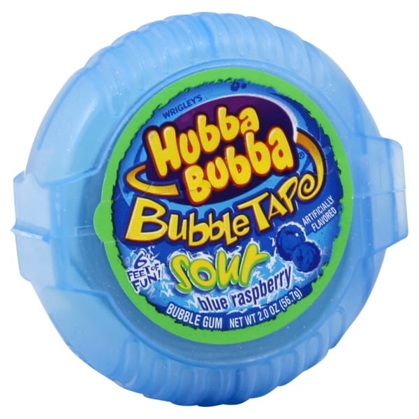 Hubba Bubba, Tape Sour Blue Rasberry Chewing Gum, 20 Oz - Walmart.com ...