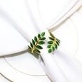 7829 Elegant Open Leaf Shape Napkin Rings Premium Alloy Materials ...