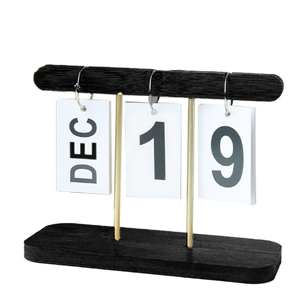 Standing Desk Flip Calendar,Perpetual Flip Calendar Wooden Perpetual ...