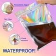 100 Transparent Holographic Color Laser Storage Bags - Resealable ...