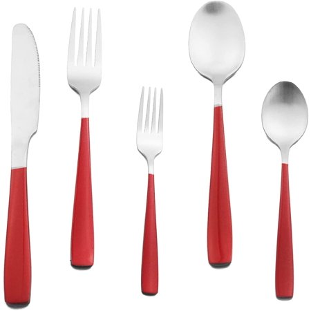 Matte Silver Flatware Set 30 Pieces, Stainless Steel Silverware Matte ...
