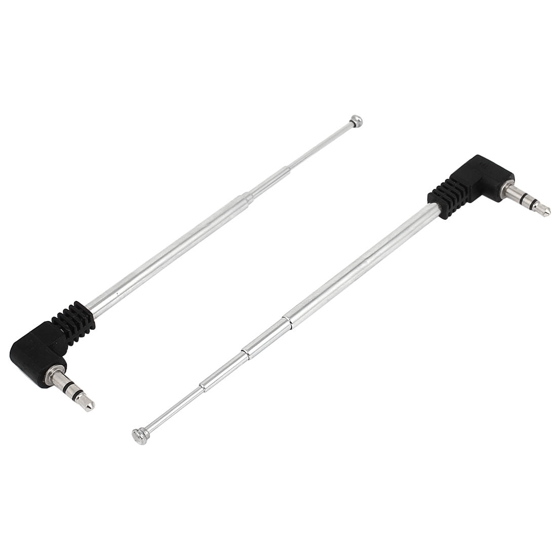 Unique Bargains FM Radio TV 4 Sections 3.5mm Audio Jack Telescopic ...