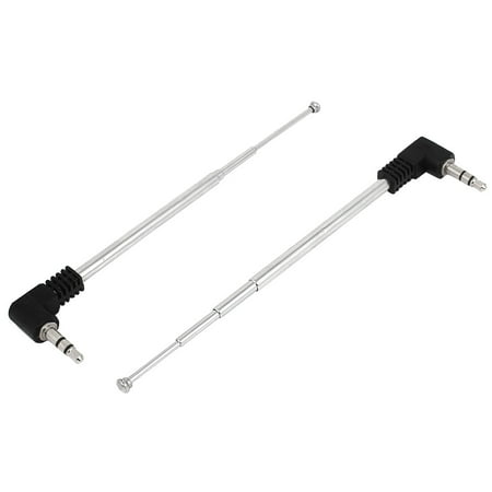 FM Radio TV 4 Sections 3.5mm Audio Jack Telescopic Antenna Aerial 247mm ...
