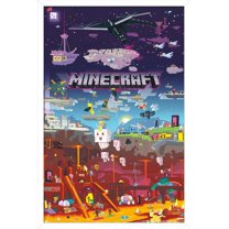 Minecraft - World Beyond Wall Poster, 14.725" x 22.375", Framed ...