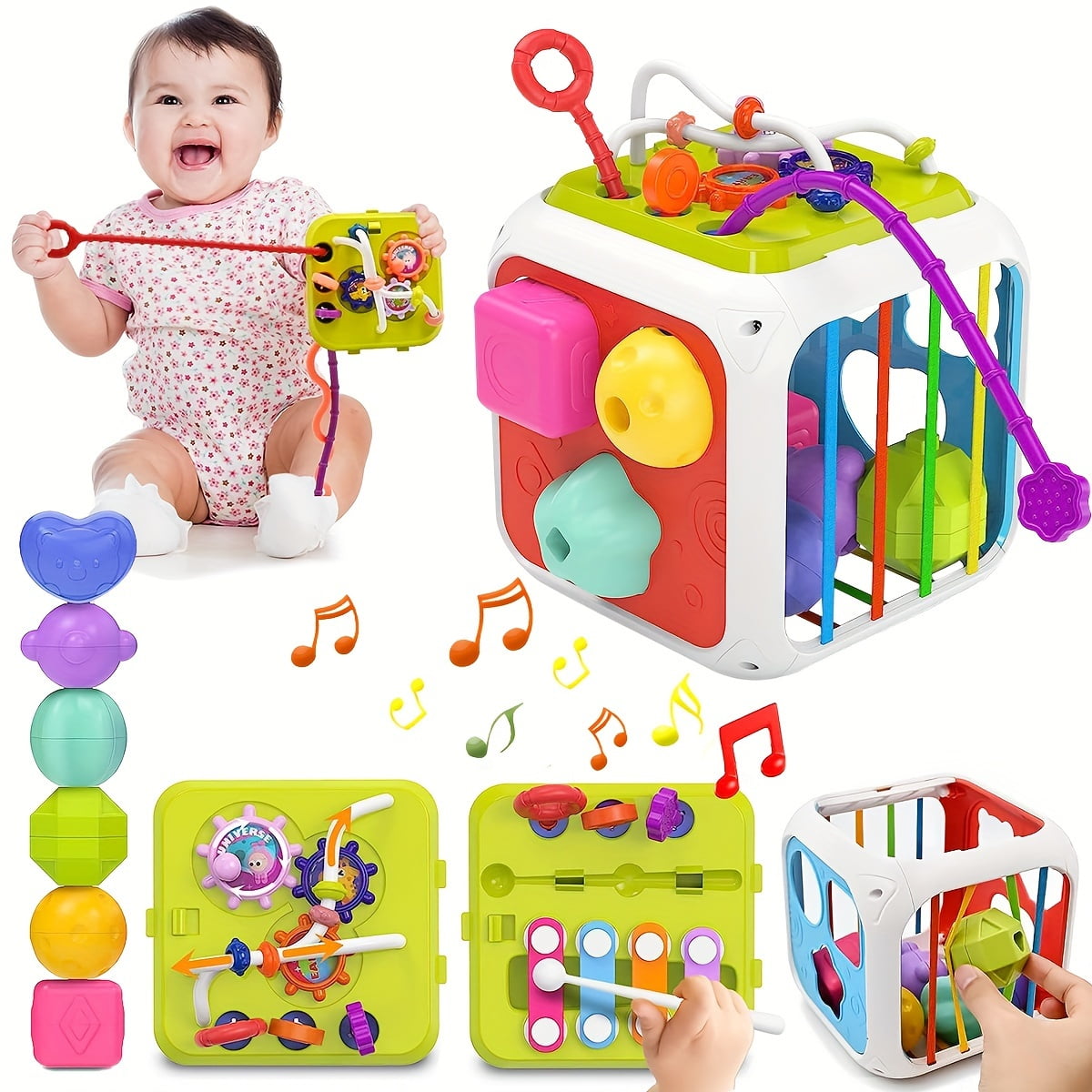 Click here for Grm 7-In-1 Baby Sensory Montessori Toys Colorful S... prices