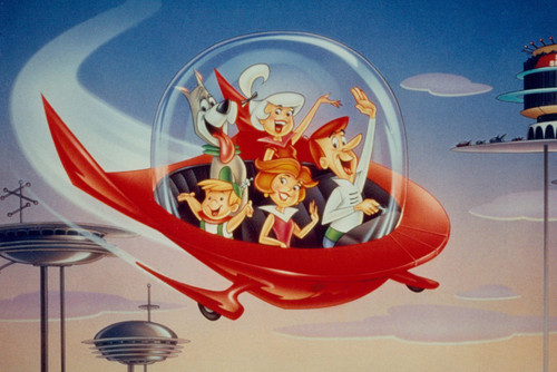 The Jetsons classic artwork 24x36 poster George & family in space craft ...