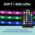 onn Multicolor LED Light Strip with Remote Control, 50' - Walmart.com