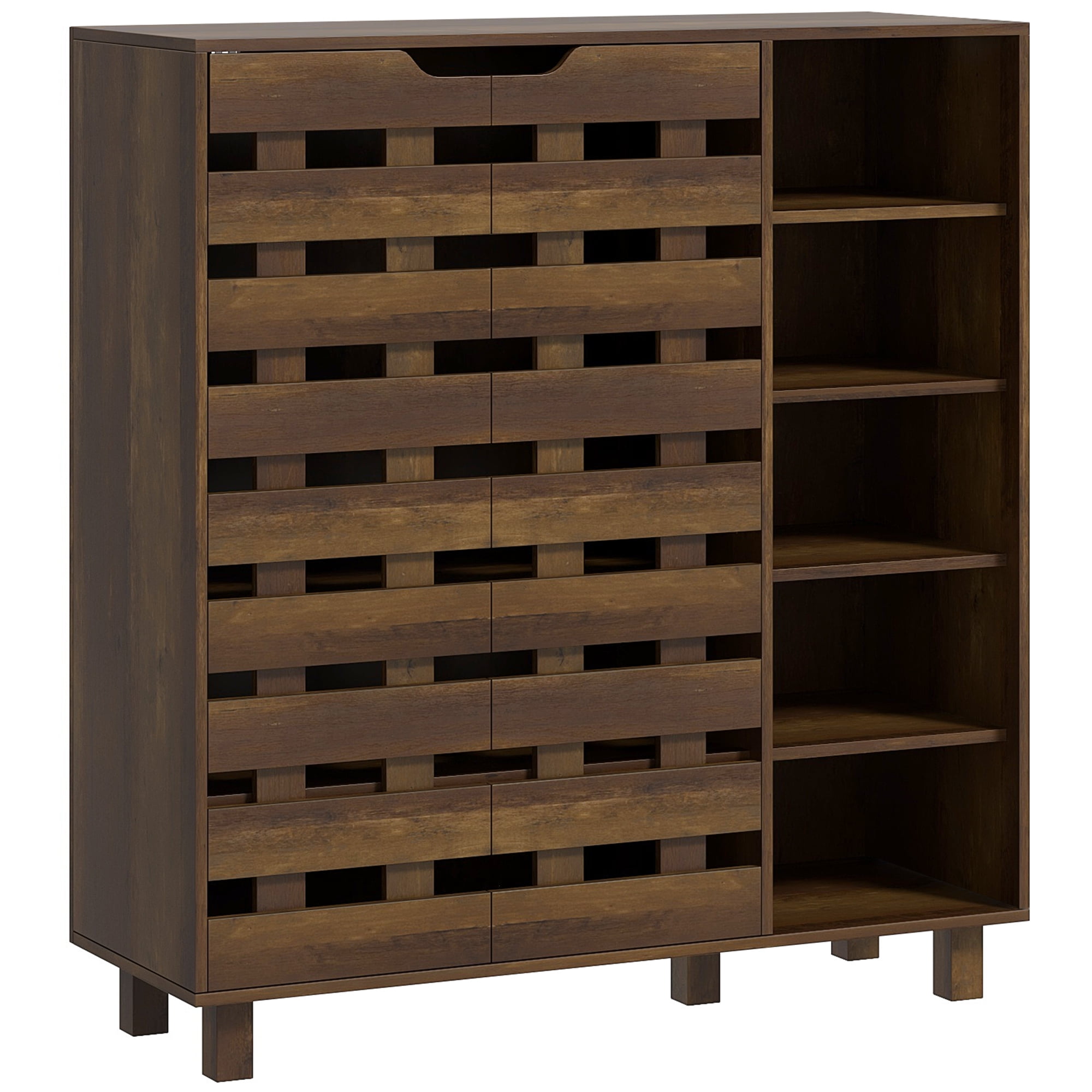 Click here for Homcom Shoe Storage Cabinet With 5-Tier Cupboard A... prices