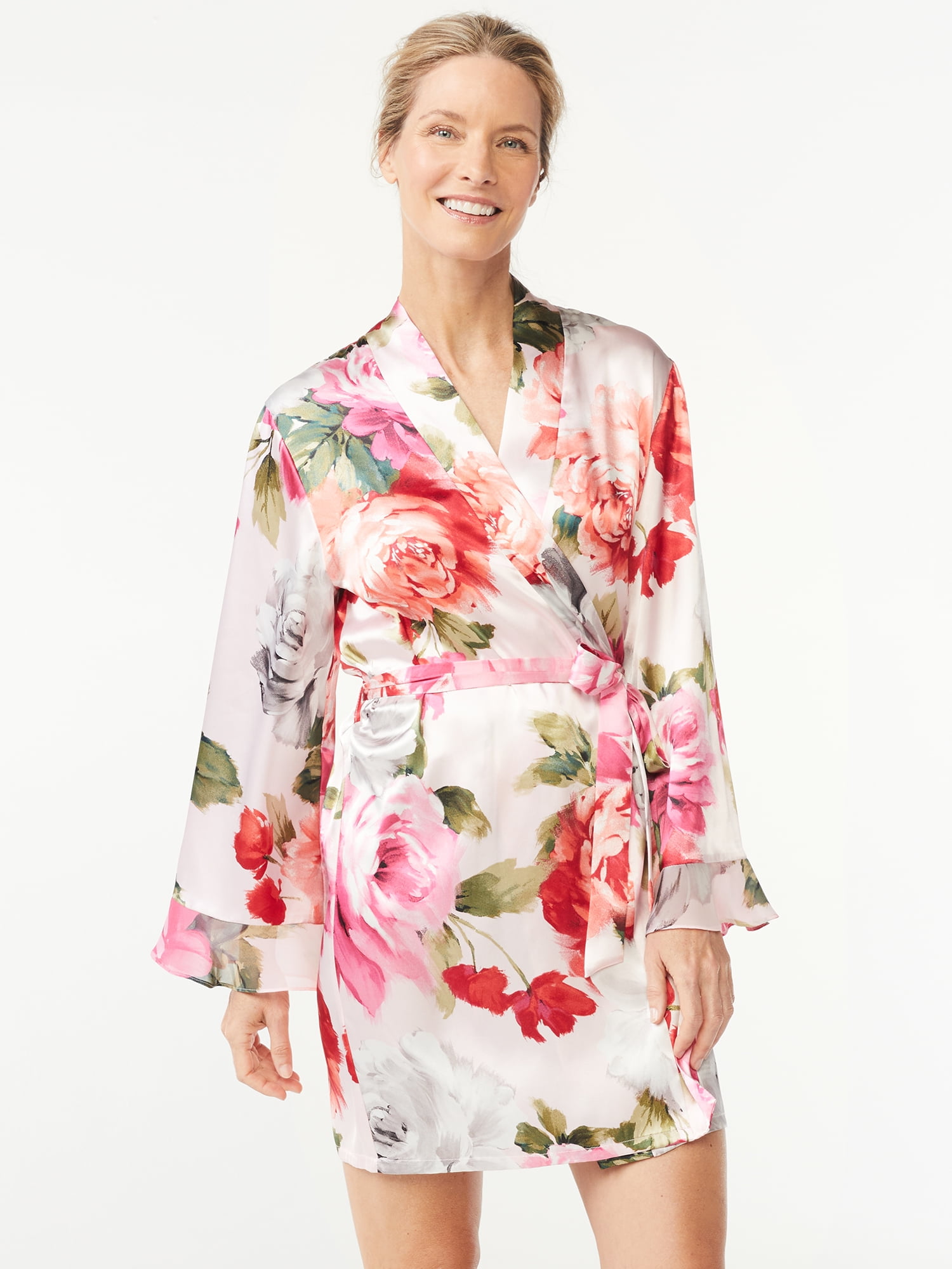 Joyspun Women’s Sleepwear Satin Robe, Sizes S to 3X - Walmart.com