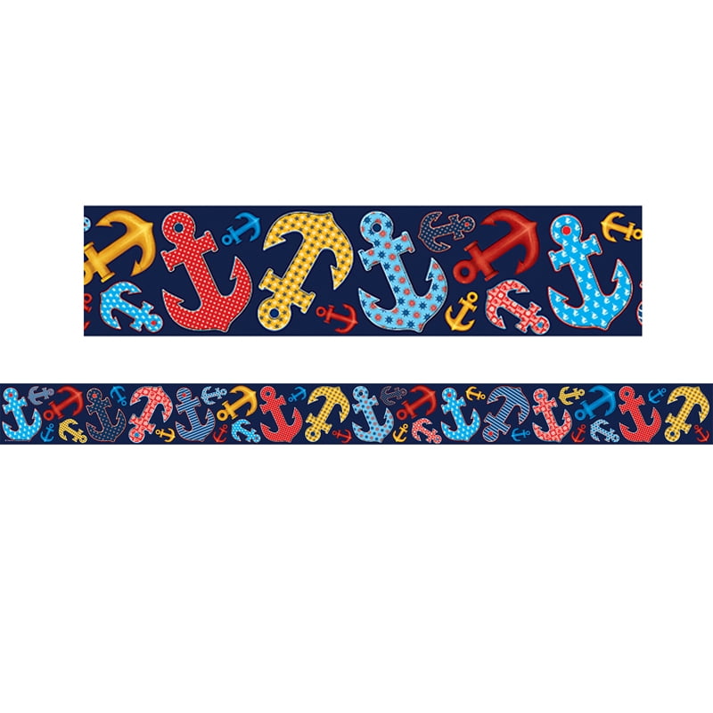 Anchors Straight Rolled Border Trim, 50 Feet | Bundle of 2 Packs ...