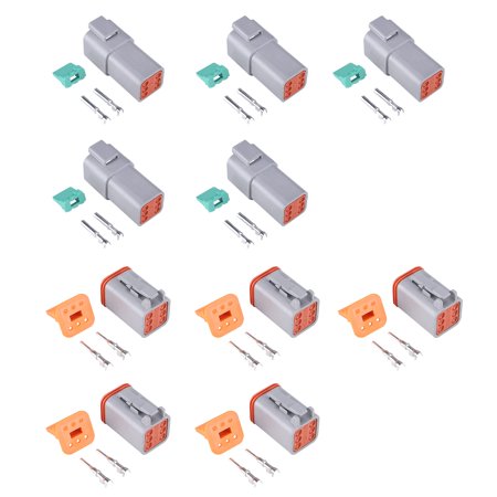 MUYI 5 Kit 6 Pin Way DT Series Connector Gray Receptacle IP67 ...