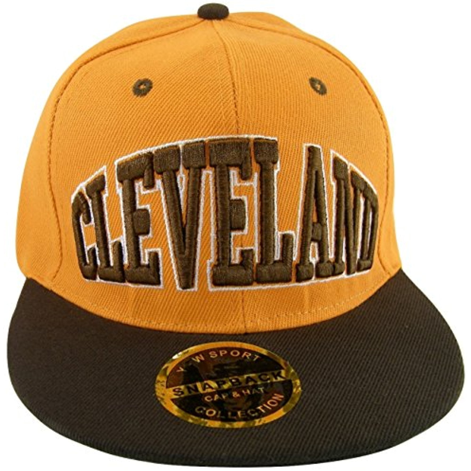 Cleveland Crowned Lettering Men's Adjustable Snapback Baseball Caps ...