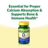 Spring Valley Vitamin D3 Supplement, 50 Mcg (2,000 IU), 200 Count ...