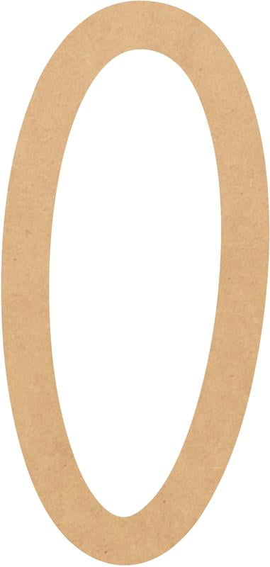 Unfinished Wood MDF Letter 6'' Tall Dessert Sugar O, Paintable Alphabet ...