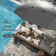 Summit Living 15 ft Double-Sided Patio Umbrella, UV-Resistant, Smoky ...