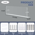 2 Pack Acrylic Magazine Holder Rack Brochure Holder Wall Mount 24 inch ...