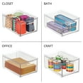 mDesign Stacking Plastic Storage Kitchen Bin with Pull-Out Drawer, 2 ...