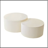 Vertical Stripe Design Nesting Coffee Table Set for Living Room ...